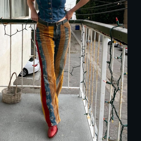 gypsy jeans | Jeans | Vintage Y2k Gypsy Jeans Patchwork Corduroy Denim ...